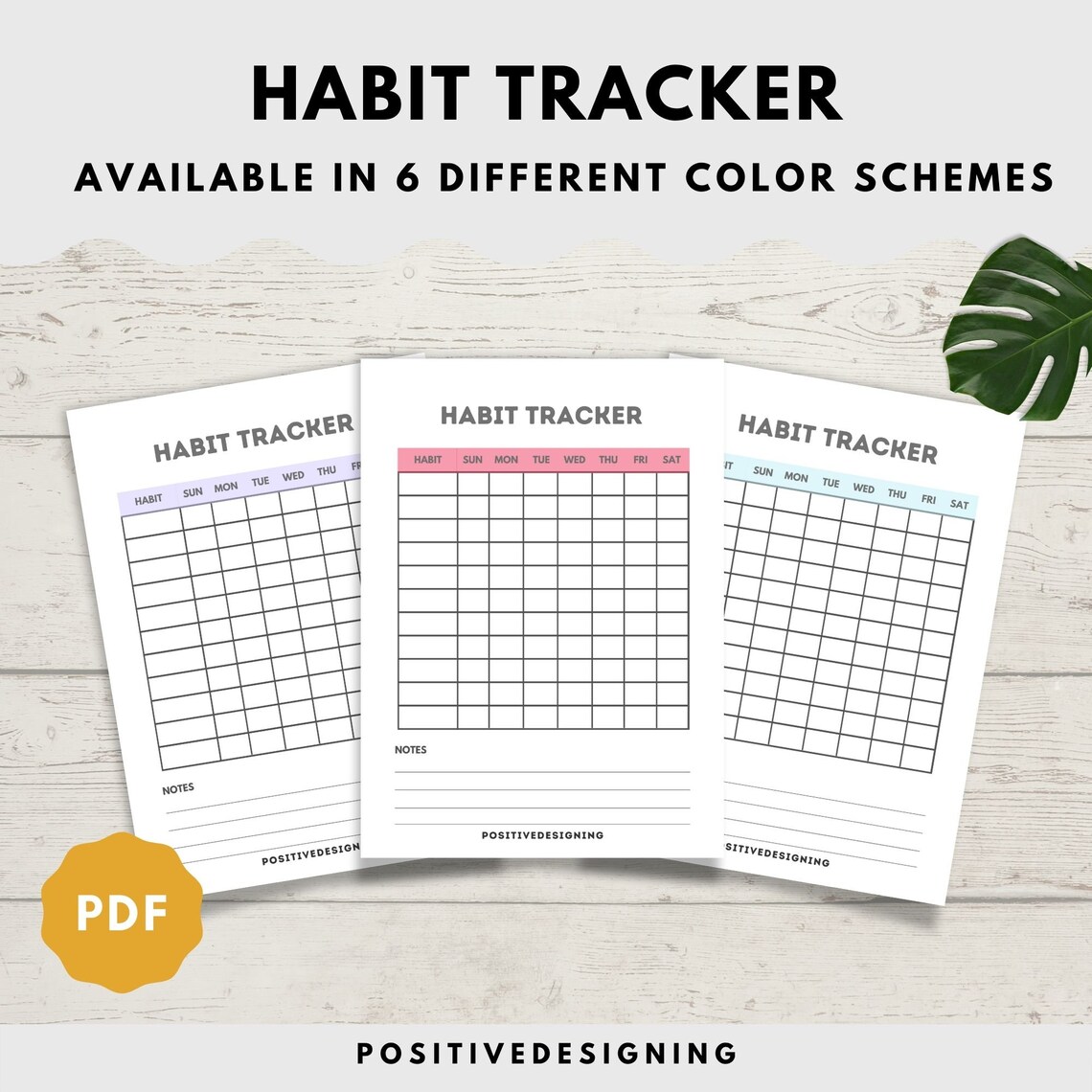 Habit Tracker Printable, Weekly Habit Tracker, Habit Tracker Planner ...