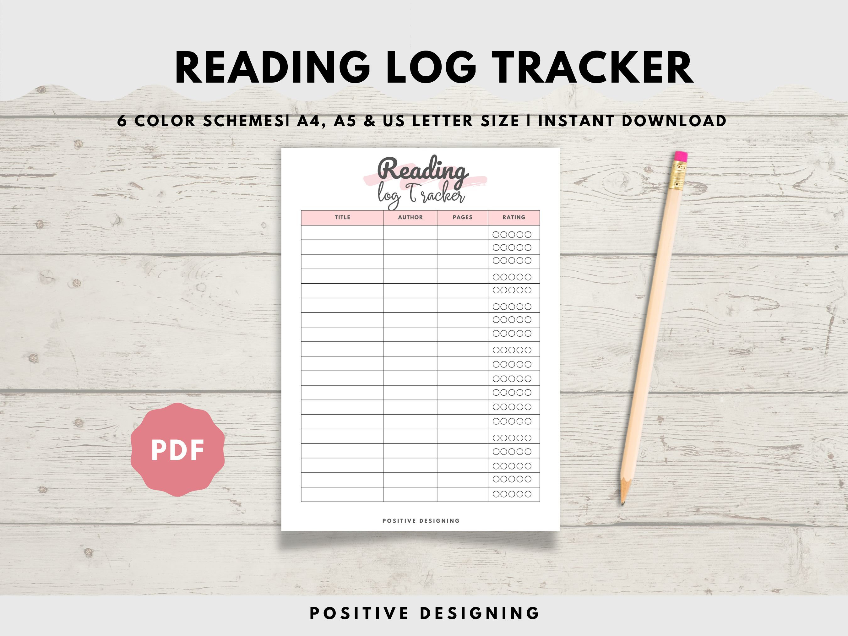 Reading Log Printable Reading Tracker Books to Read Books - Etsy
