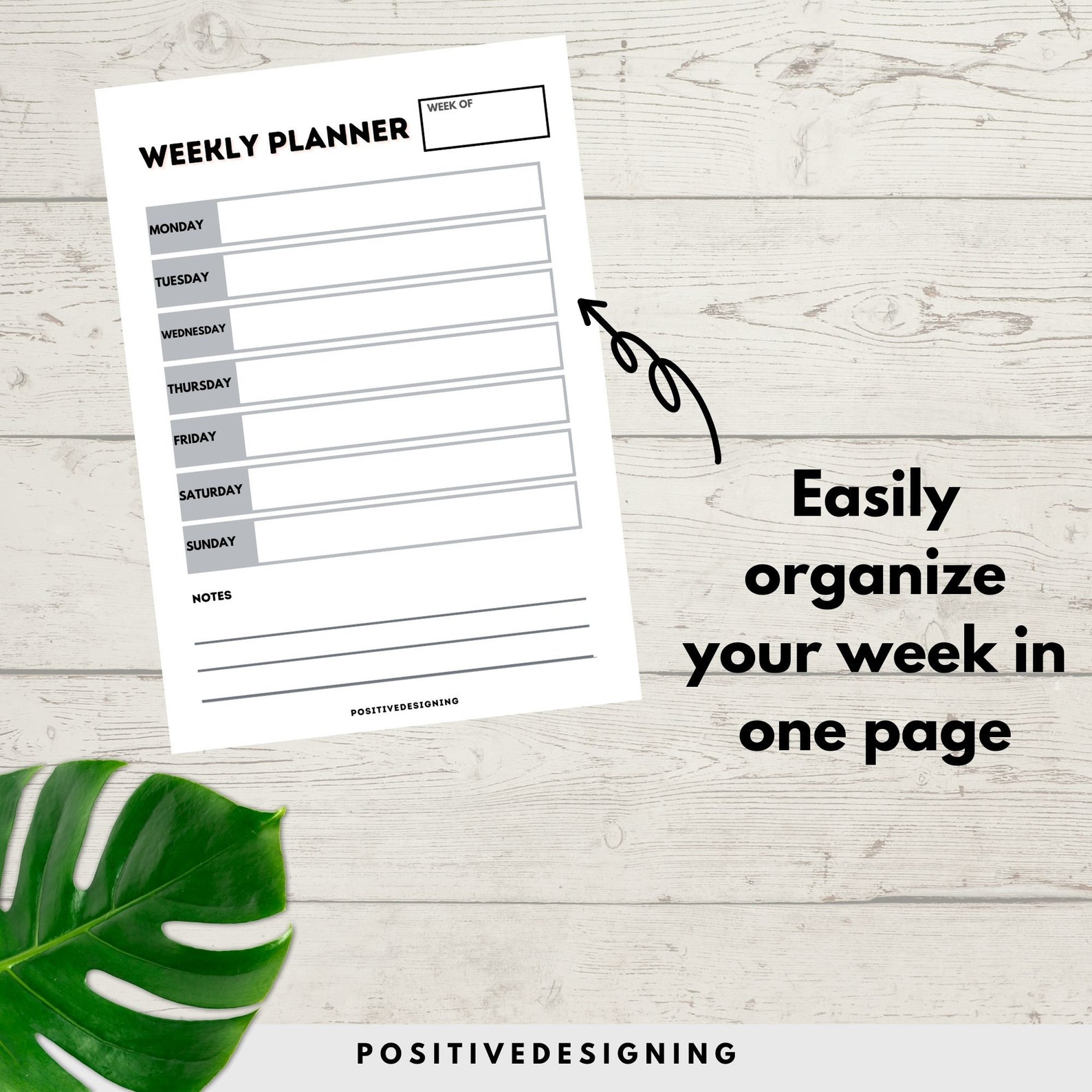 Weekly Planner Printable to Do List, Minimal Weekly Schedue, Weekly ...