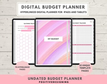 Money Planner Digital Budget Planner Savings Planner Pastel Budget ...