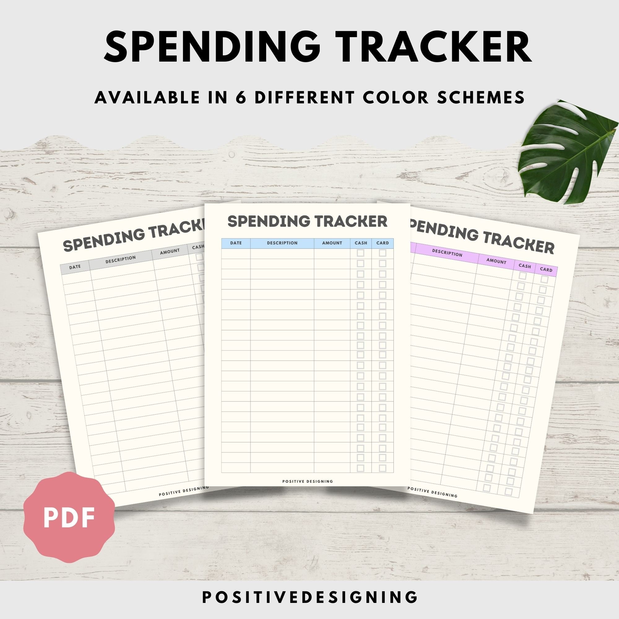 Spending Tracker Printable, Expense Tracker, Budget Template, Financial ...