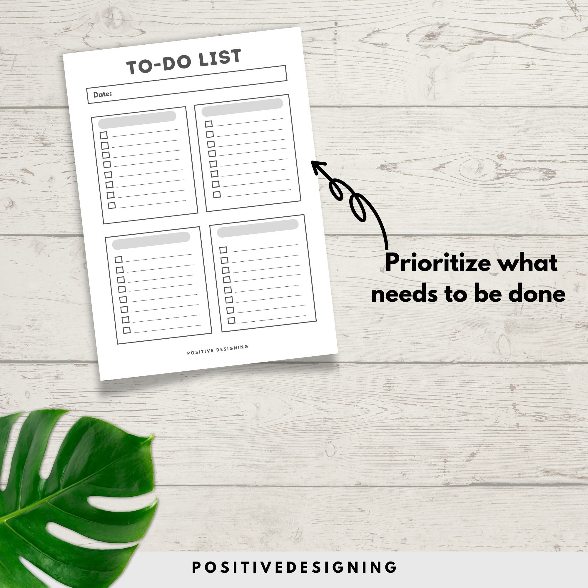 Minimal to Do List Printable, Simple Tasks List Template, Productivity ...