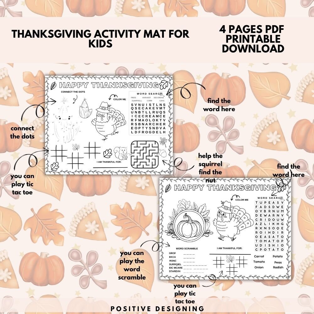 Thanksgiving Game | Thanksgiving Kids | Activities for Kids | Instant ...