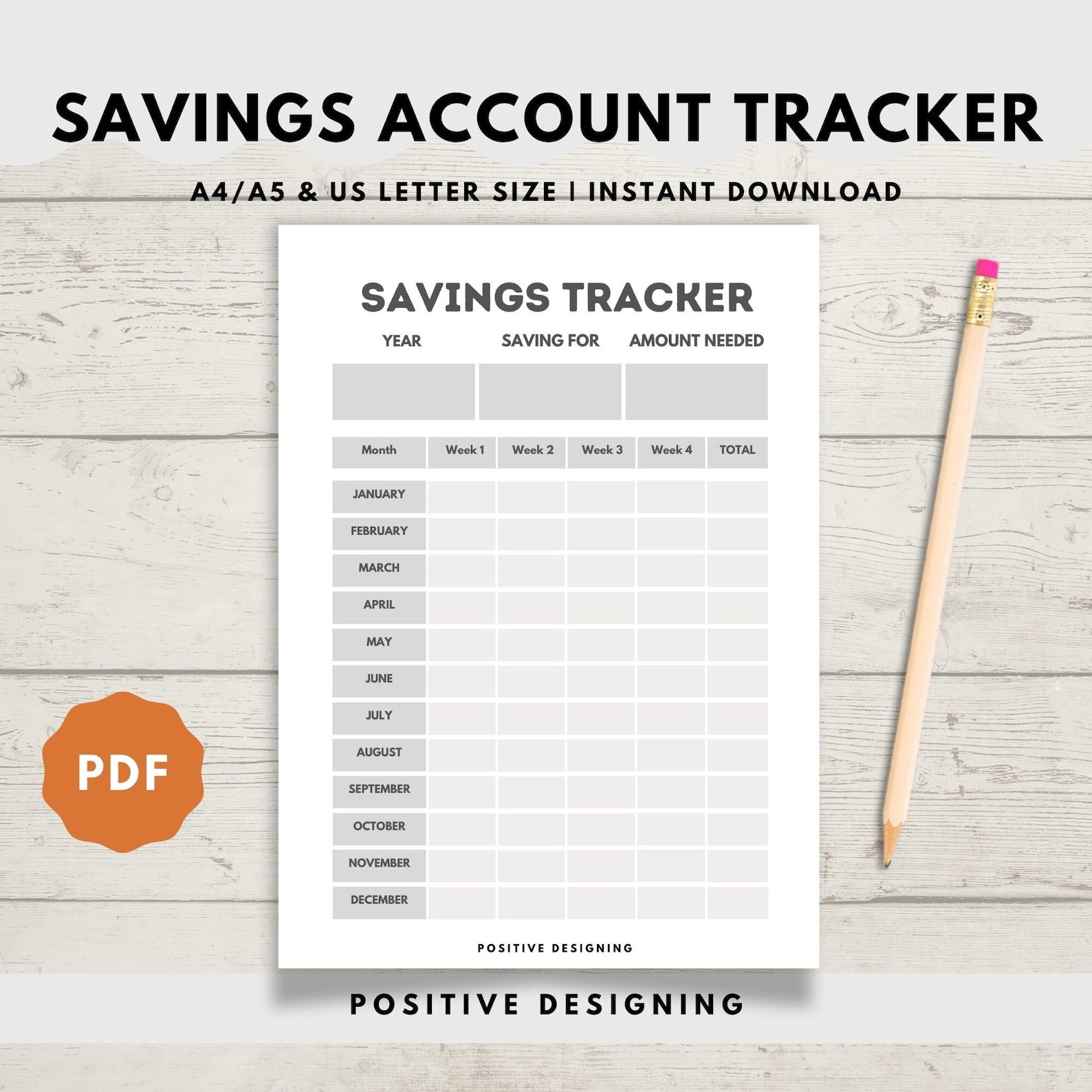 Savings Account Sheet Printable Personal Savings Tracker - Etsy