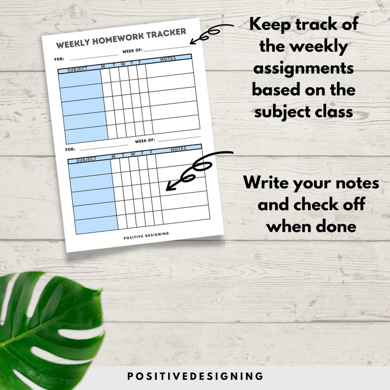 Assignment Planner, Assignment Tracker, Table Assignments, Homework ...