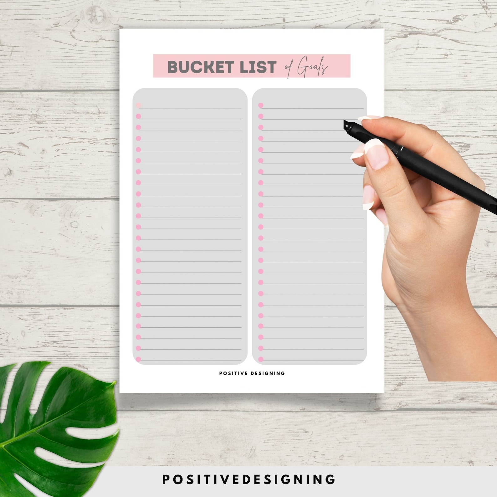 Bucket List Printable, Bucket List Template, Life Goals Planner, to Do ...