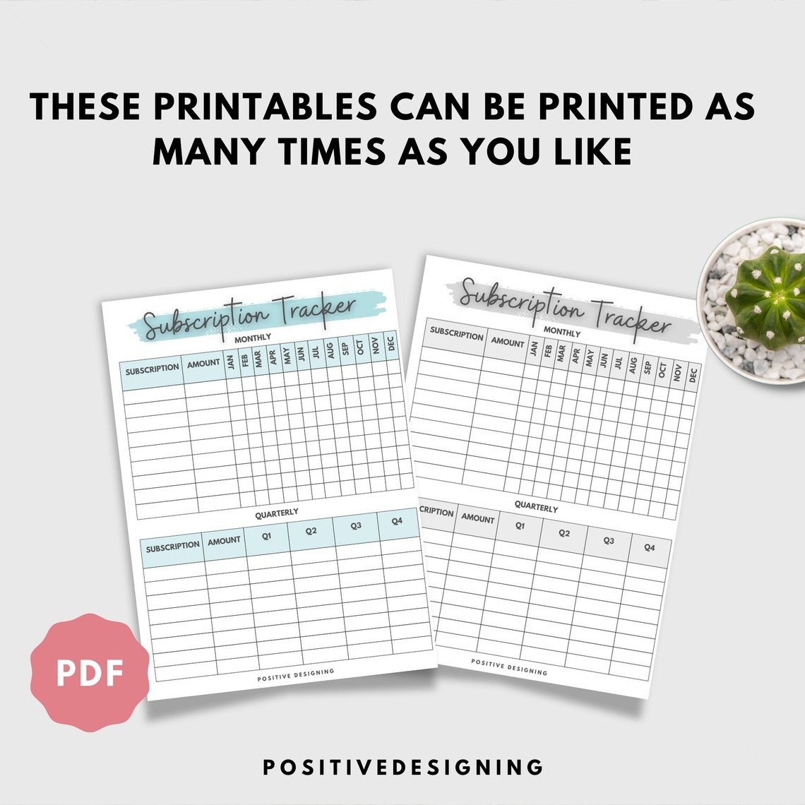 Subscription Tracker Printable, Membership Checklist, Expense Tracker ...
