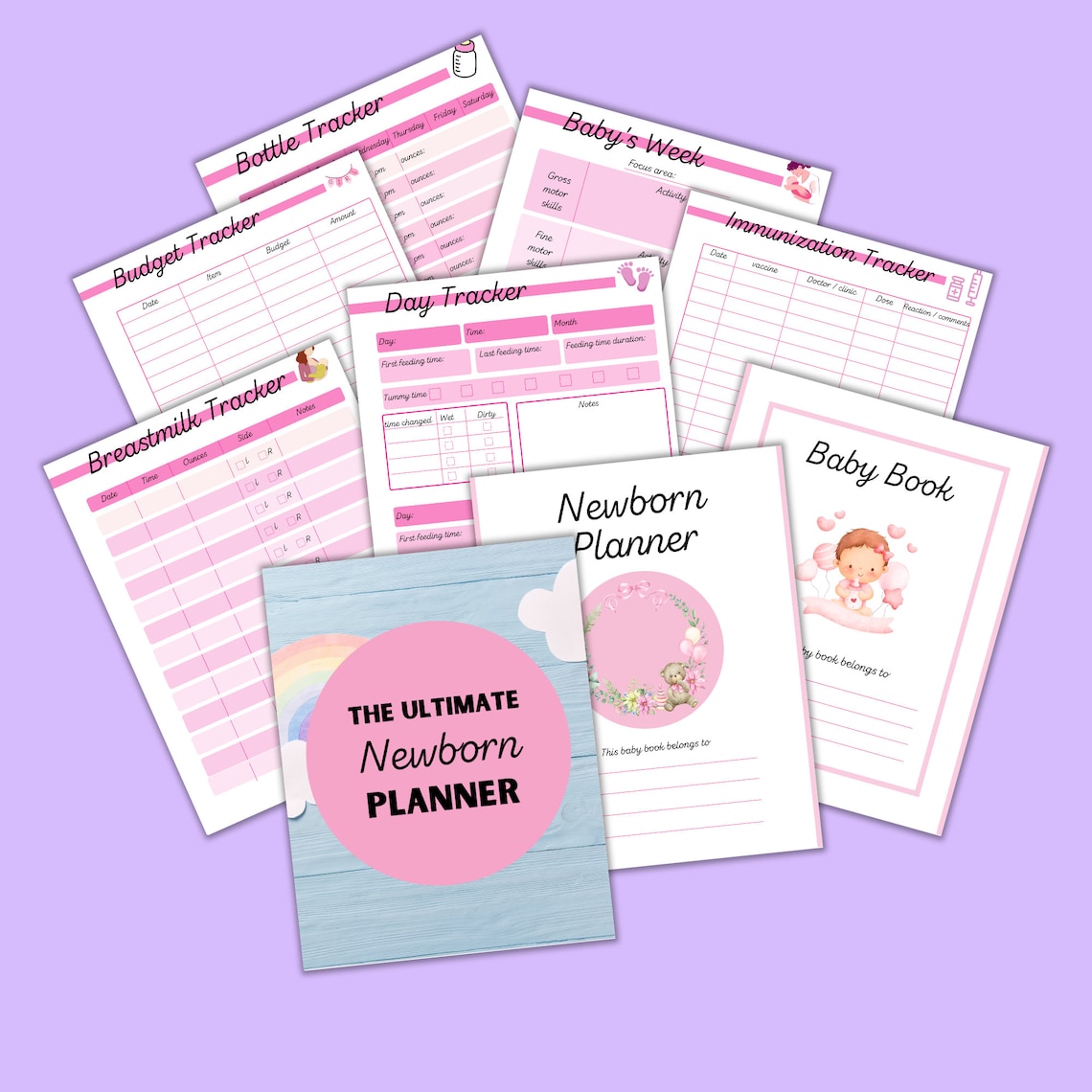 Newborn Baby Planner Printable, Mom & Baby Tracker (digital Download ...