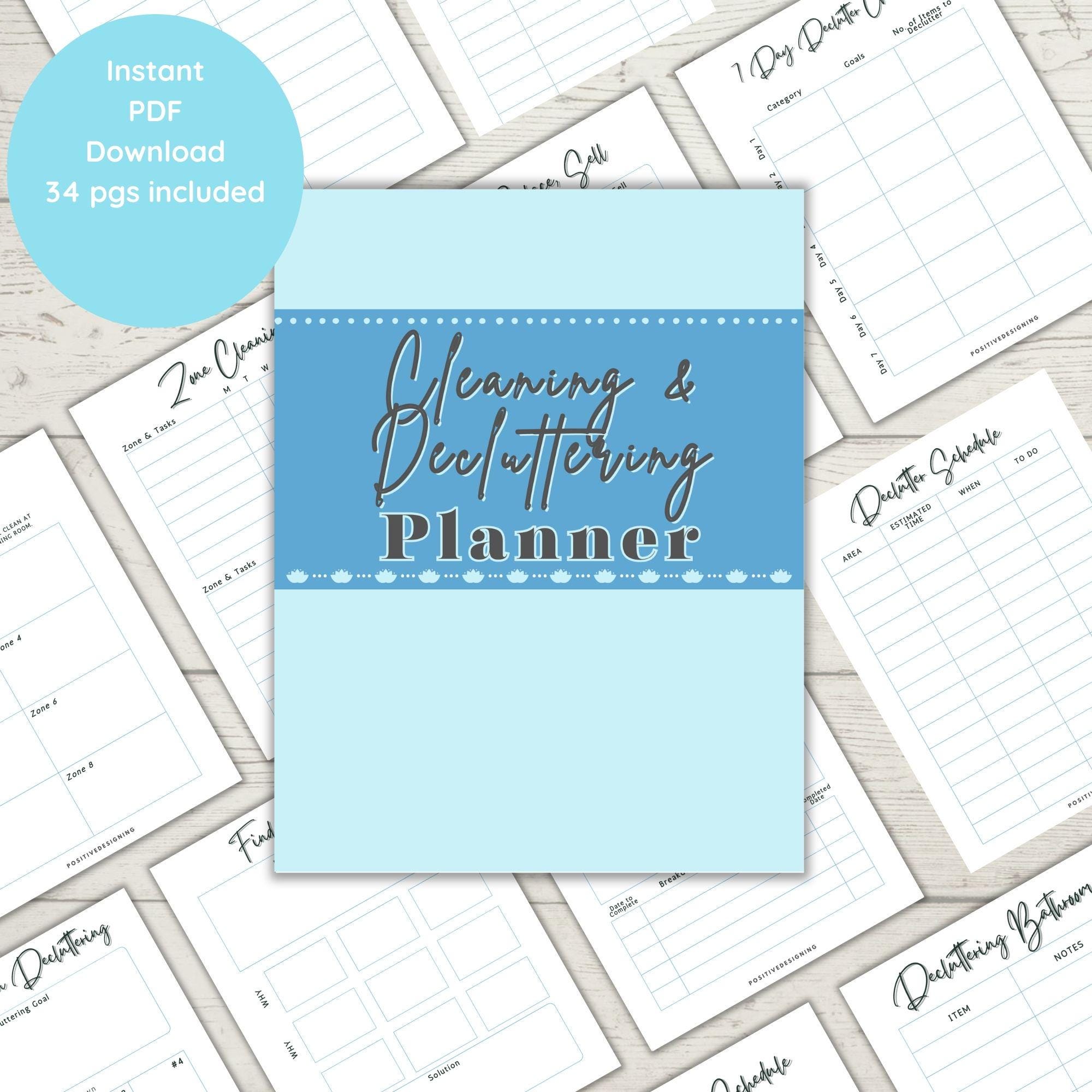 Declutter Challenge | Declutter Checklist | Declutter Planner ...