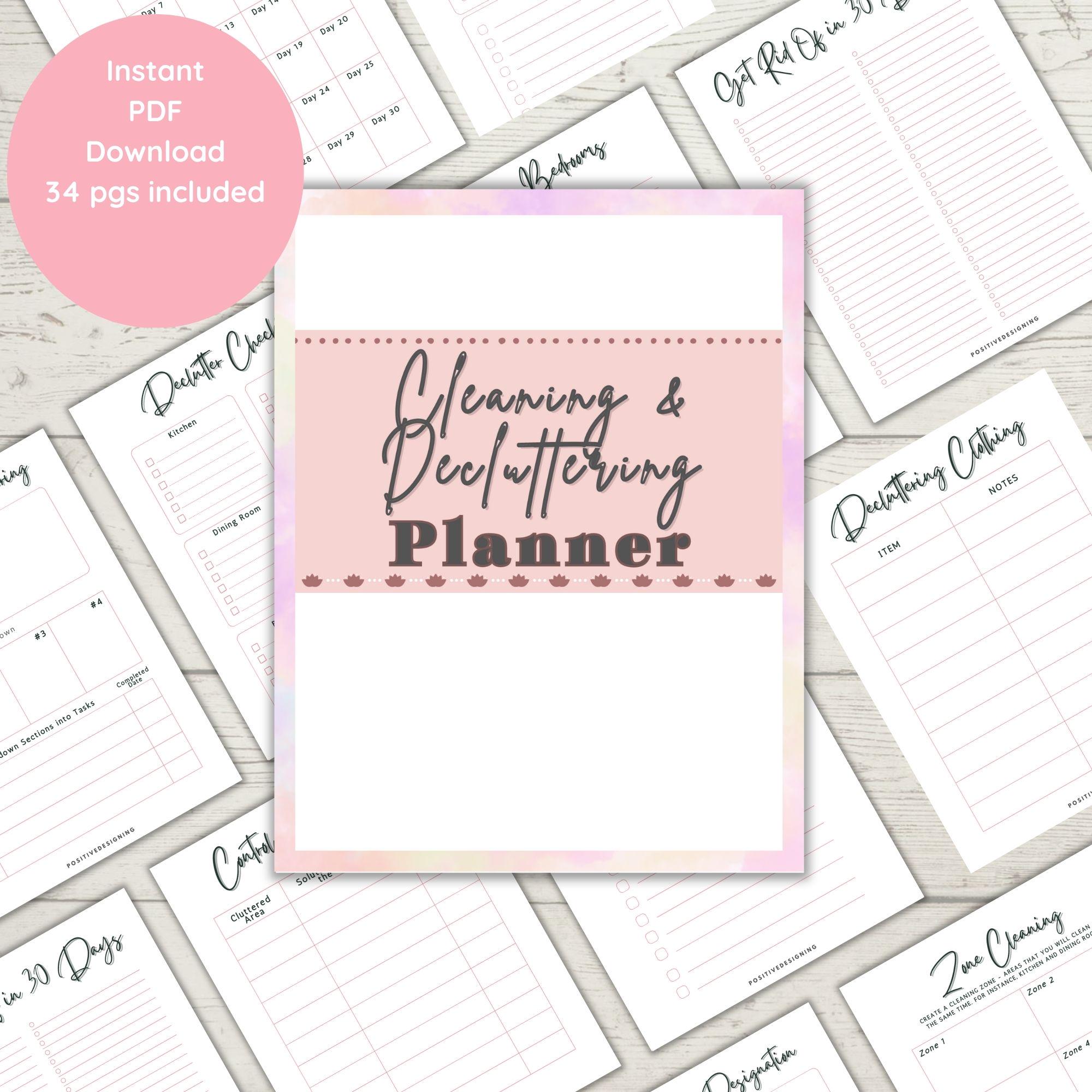 Declutter Challenge | Declutter Checklist | Declutter Planner ...