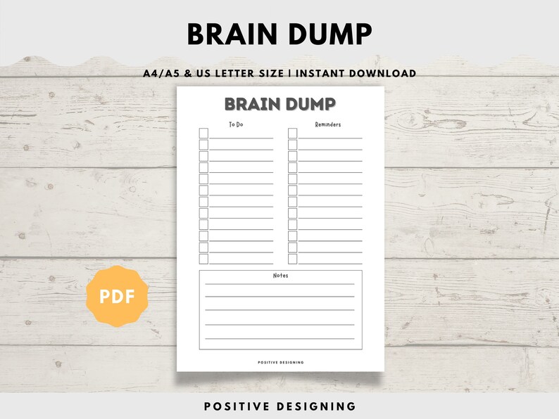 Brain Dump Printable, Priorities Organizer, to Do List Template, Get It ...