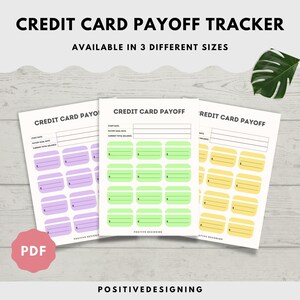 Credit Card Tracker | Credit Card Payment | Printable Tracker | Debt ...