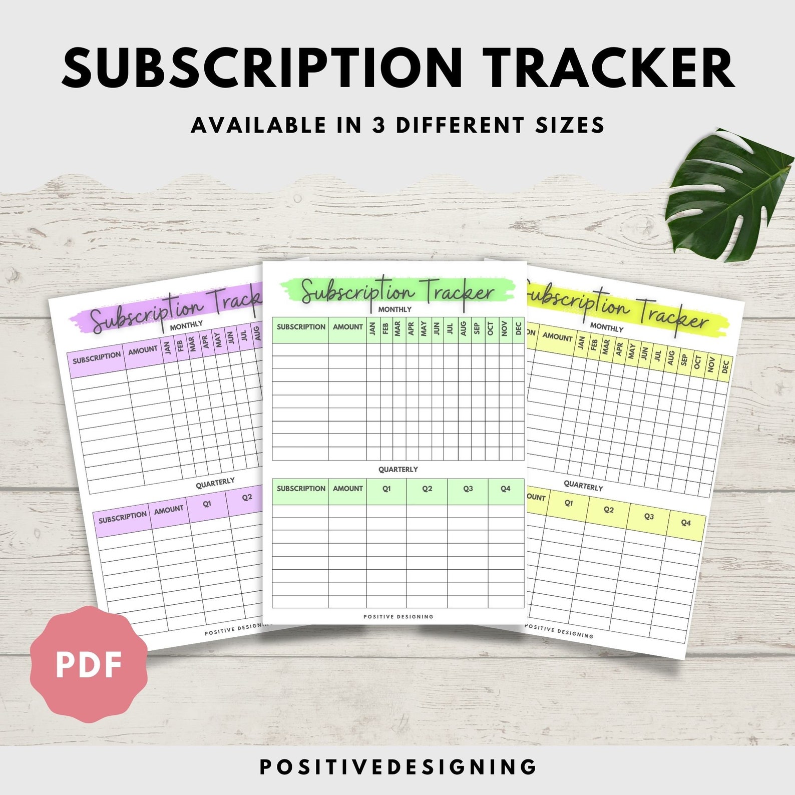 Subscription Tracker Printable, Membership Checklist, Expense Tracker ...