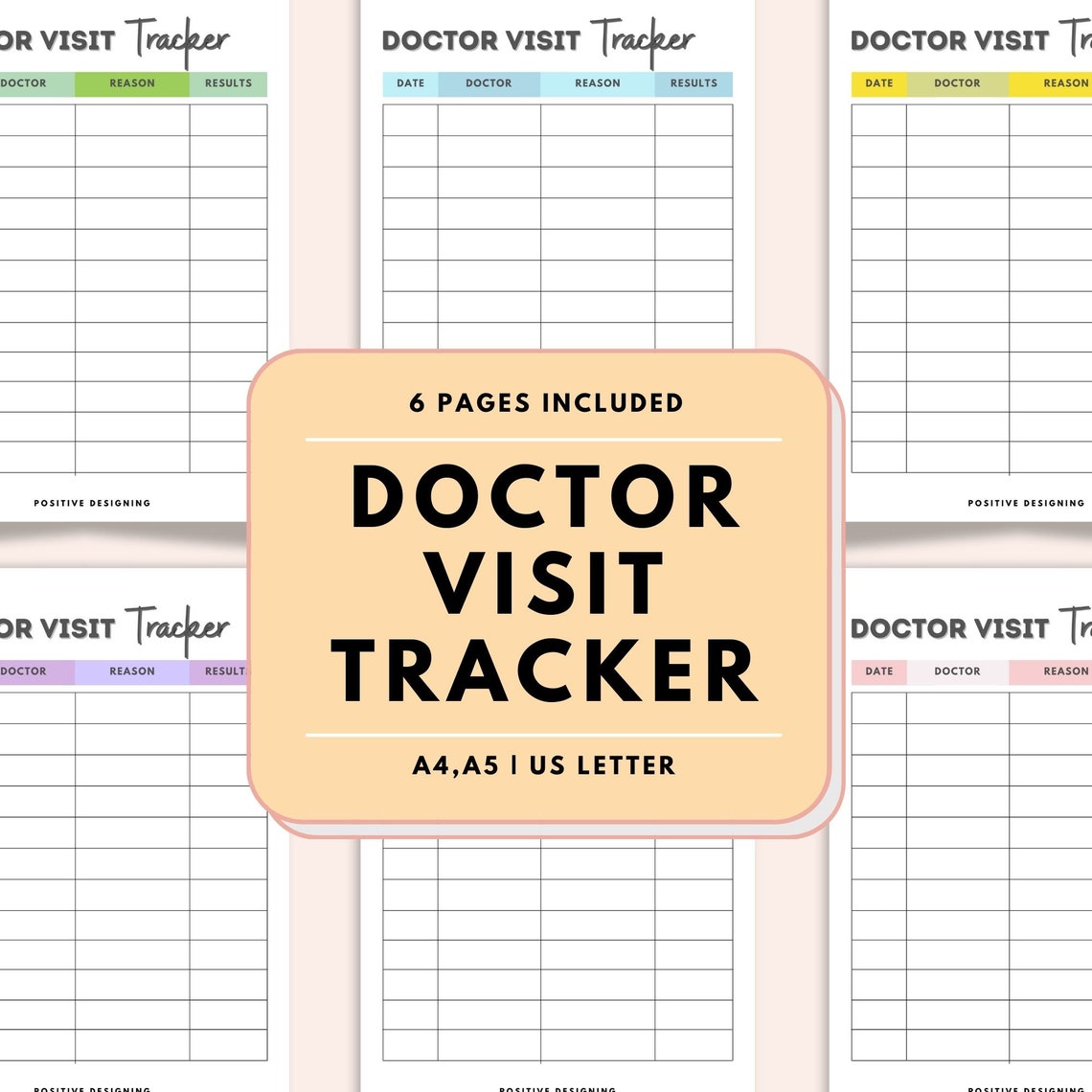 Doctors Visits Tracker Printable, Doctors Appointments Log, Medical ...