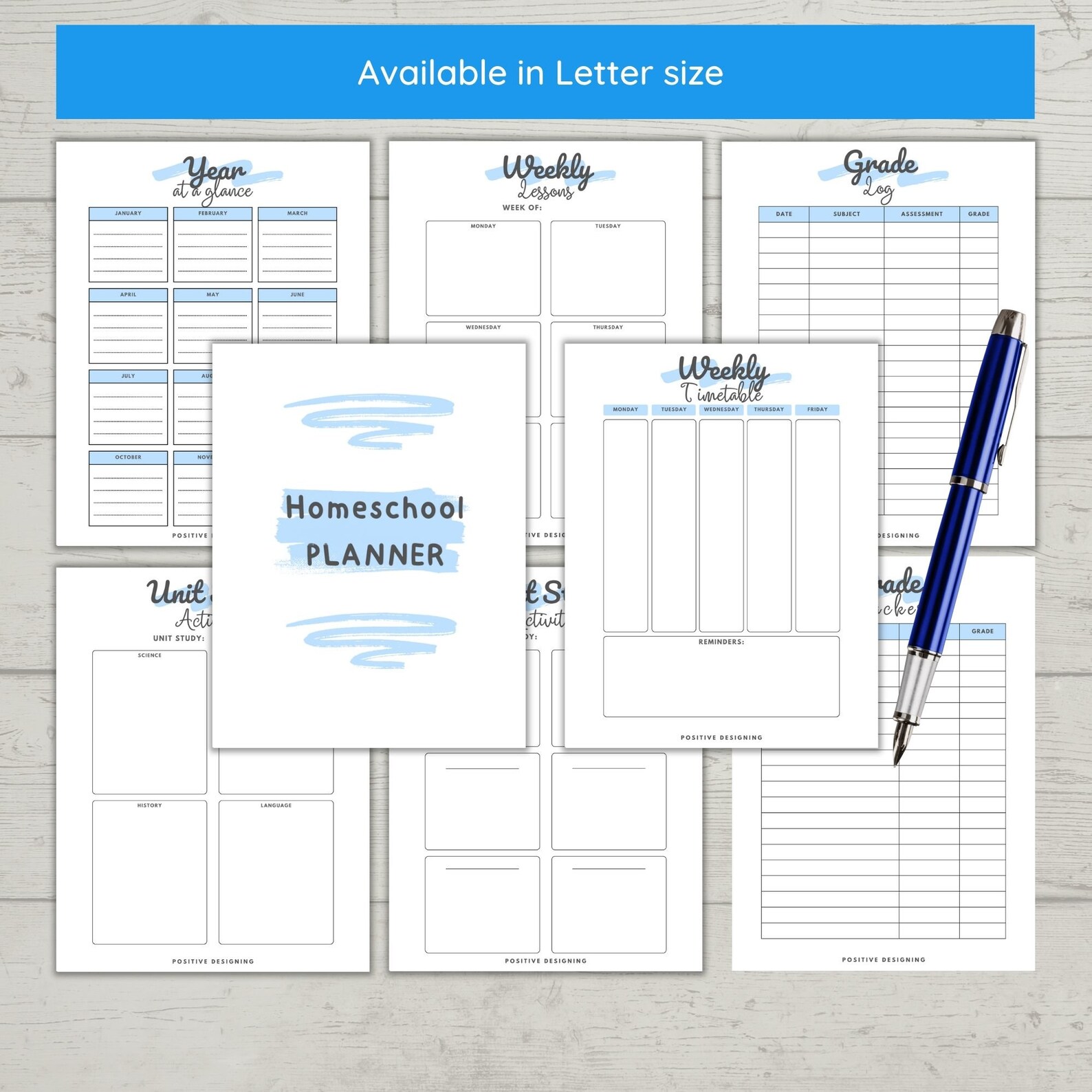 Homeschool Planner Pages, Homeschool Planner BUNDLE, Printable ...