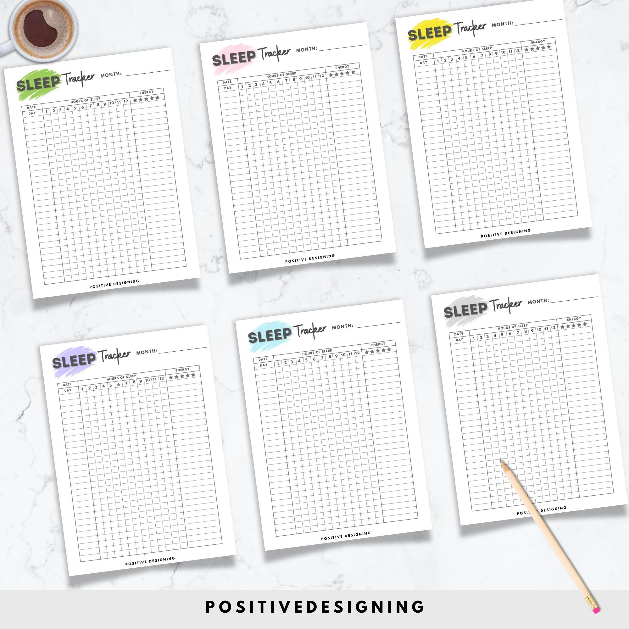 Sleep Tracker Printable Planner Inserts Monthly Sleep Log - Etsy