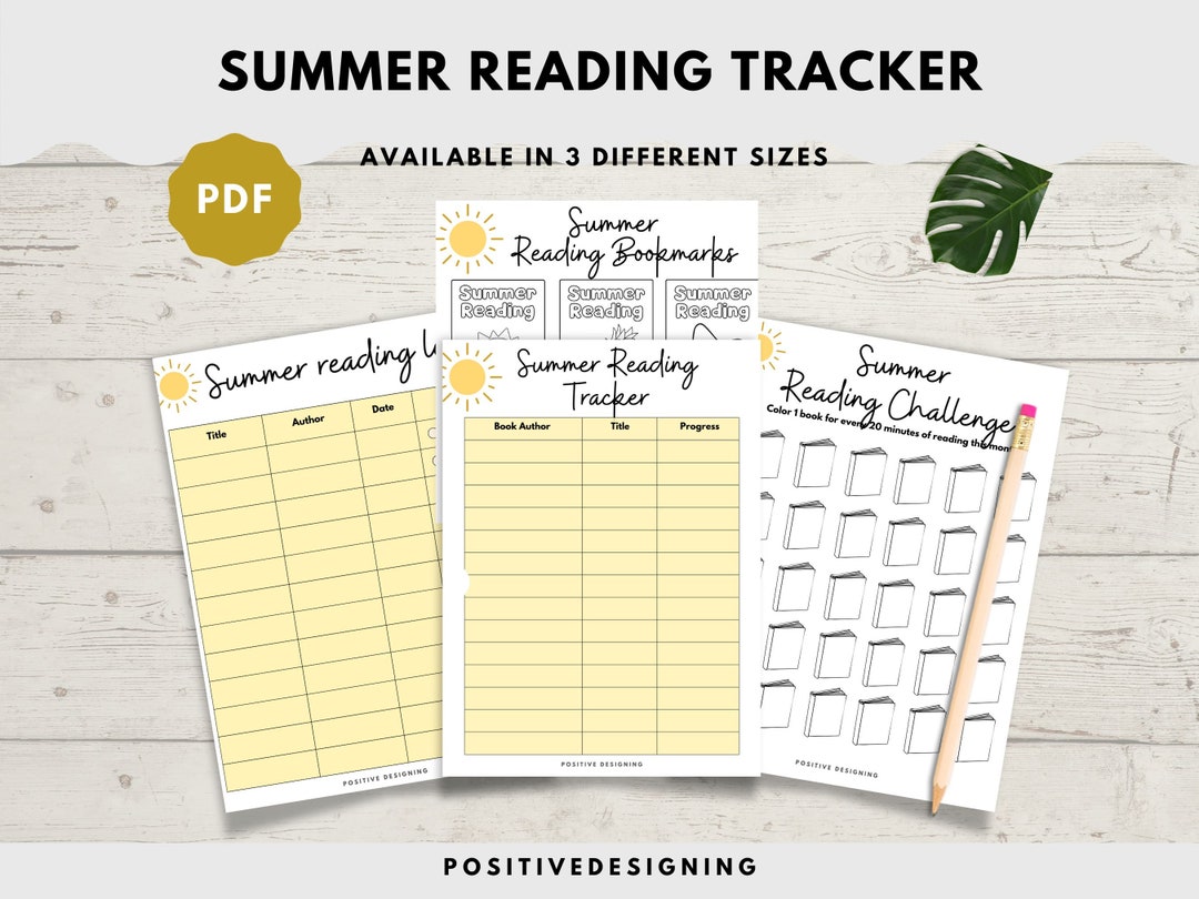 Summer Reading Challenge, Reading Log, Reading Planner, Reading ...