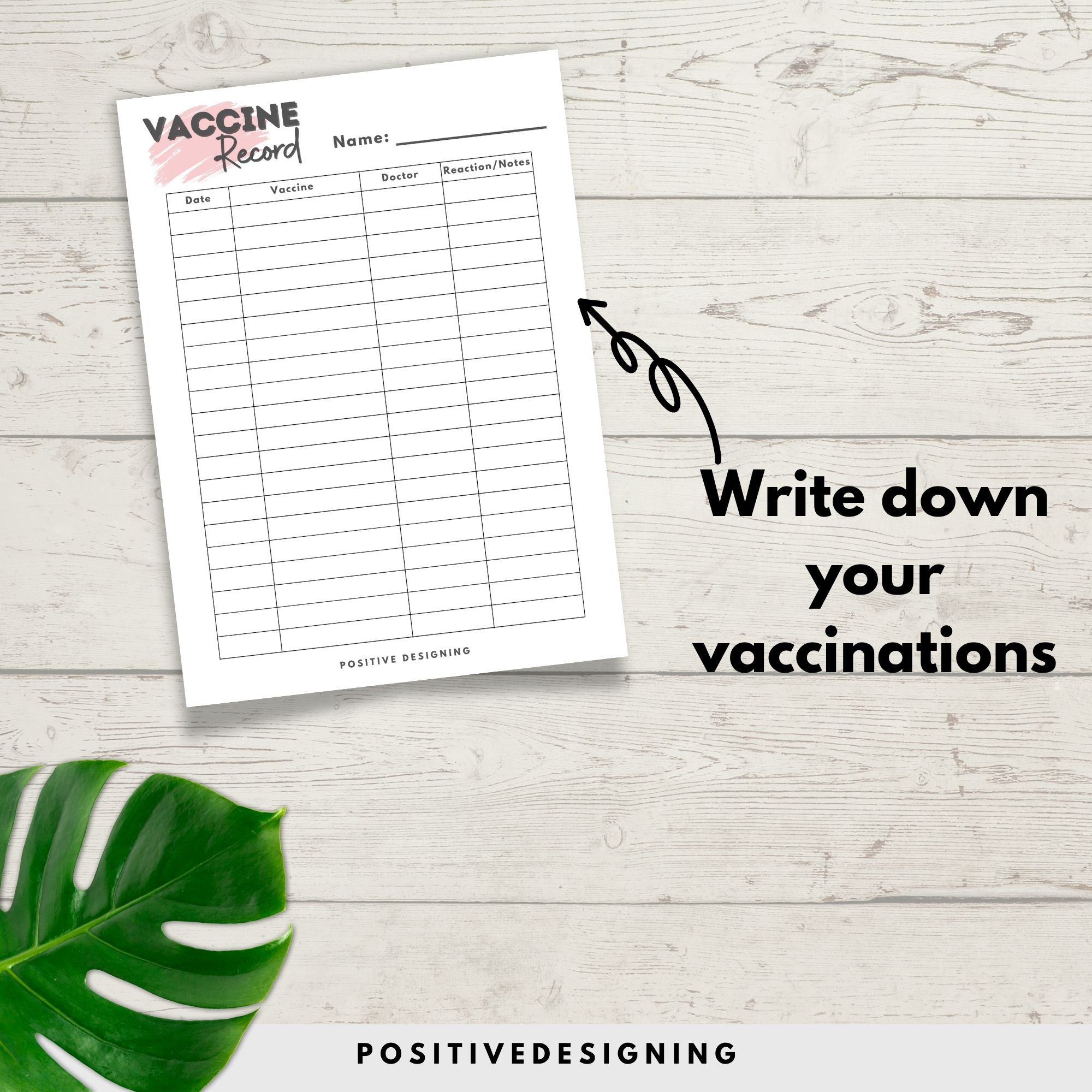 Vaccine Log Tracker, Vaccine Record, Binder Pages, Vet Vaccine Record ...