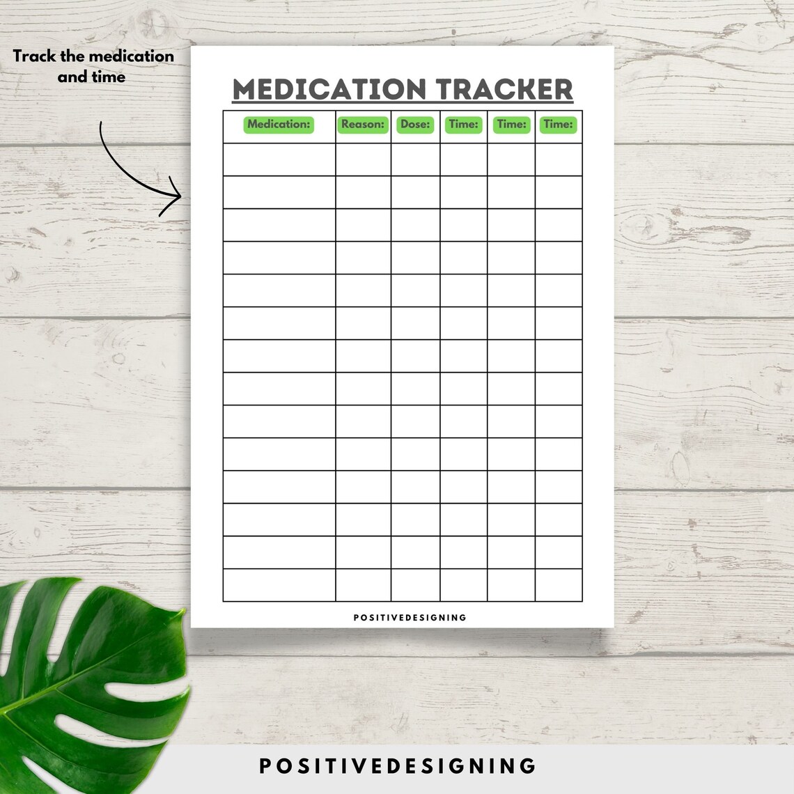 Daily Medication Tracker, Printable Medication Log, Daily Medication ...