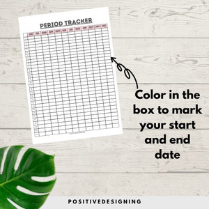Period Tracker Printable Planner | Menstrual Tracker | Menstrual Log ...