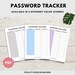 Printable Password Tracker, Password Log, Address Book Pages, Instant ...