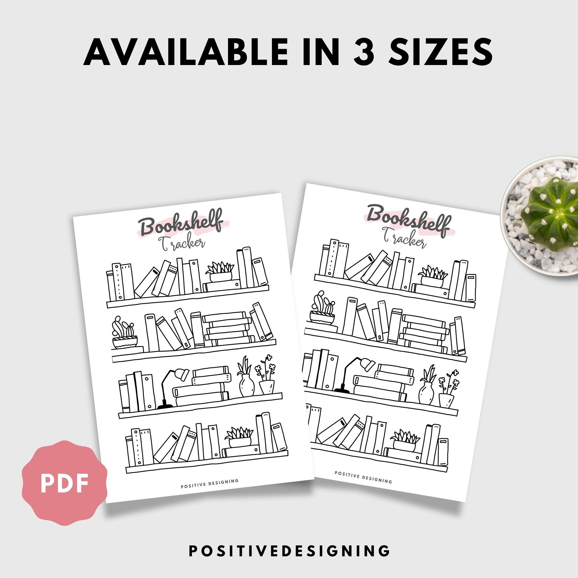 Bookshelf Printable Template, Books to Read, Books I've Read, Book ...