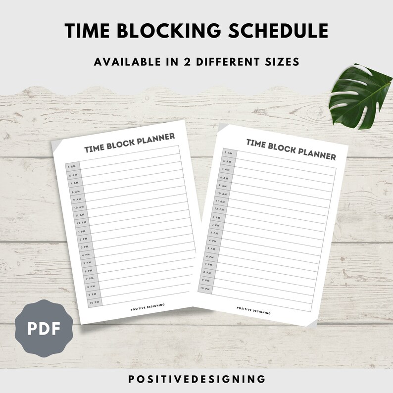 Time Blocking Weekly Planner Printable, Time Blocking Pdf, Time ...
