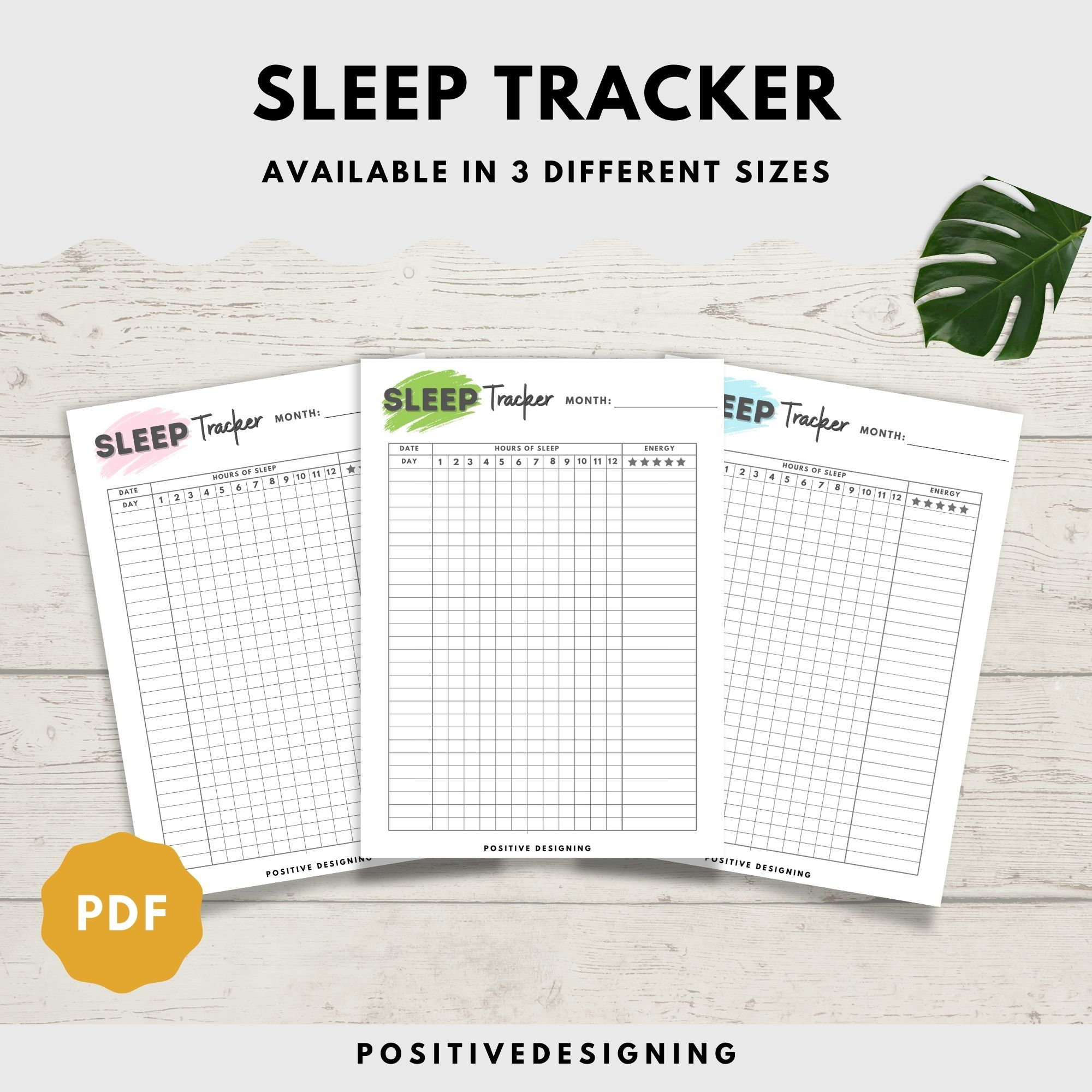 Sleep Tracker Printable, Planner Inserts, Monthly Sleep Log, Sleep ...