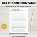 Get It Done Printable to Do List Template Task List Daily - Etsy