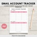 Email Account Tracker Printable, Email Saving Sheet, Password Tracker ...