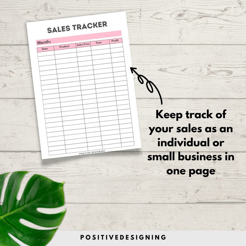Sales Log Printable, Sale Profits Tracker, Sale Recorder, Orders Log ...