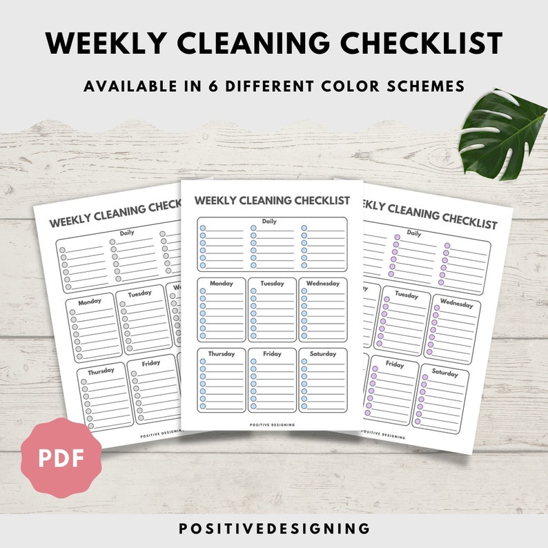 House Cleaning Checklist, Cleaning Checklist Template, Cleaning Planner ...