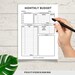 Monthly Budget Planner Printable | Financial Journal | Monthly Budget ...