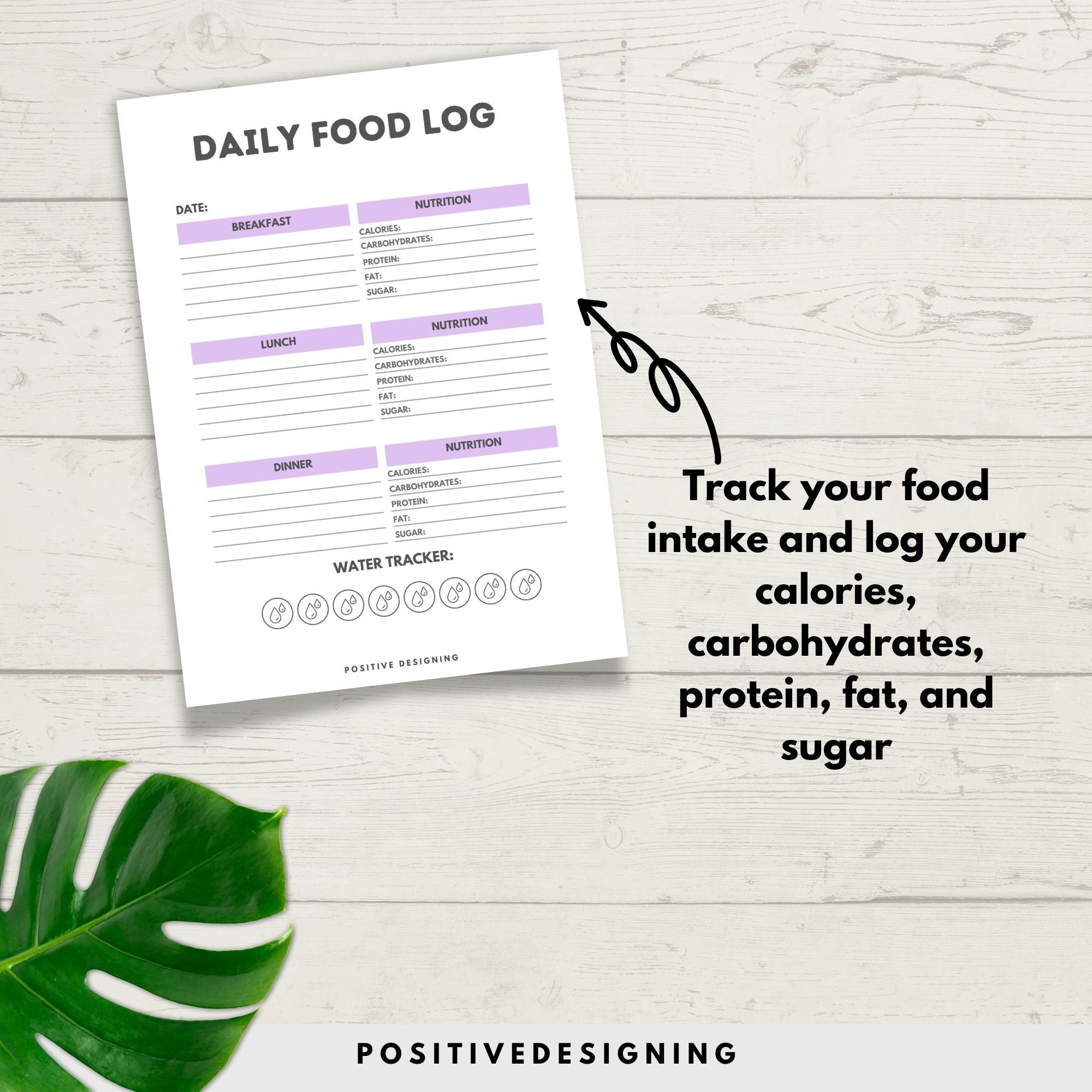 Food Journal Printable, Meal Planner, Food Tracker, Meal Tracker ...