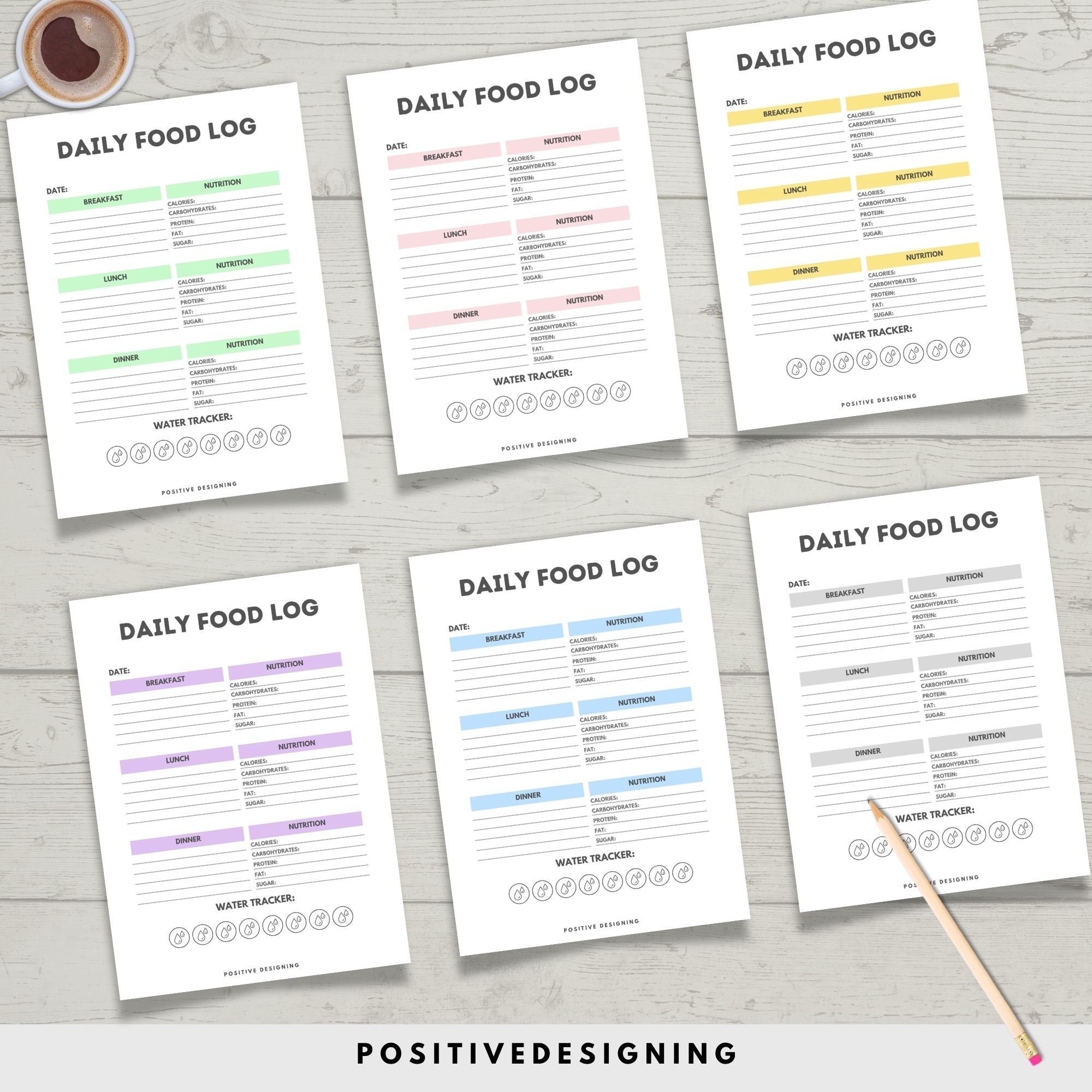 Food Journal Printable, Meal Planner, Food Tracker, Meal Tracker ...