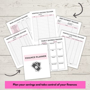 Finance Planner Bundle, Budget Planner Templates, Financial Savings ...