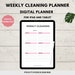 Digital Planner, Weekly Cleaning, Digital Cleaning Template, Cleaning ...