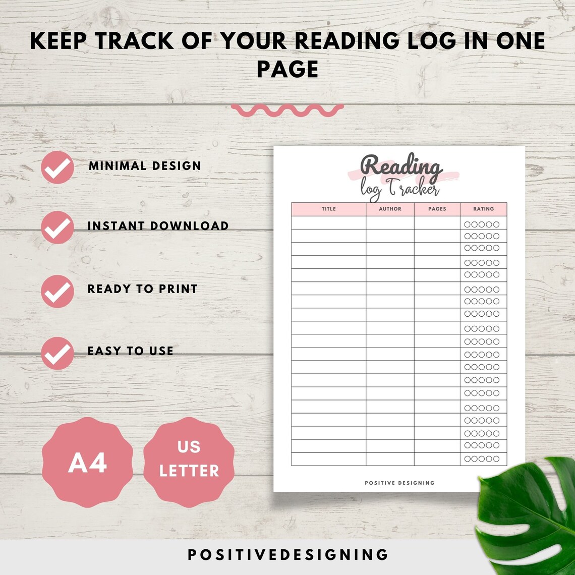 Reading Log Printable Reading Tracker Books to Read Books - Etsy