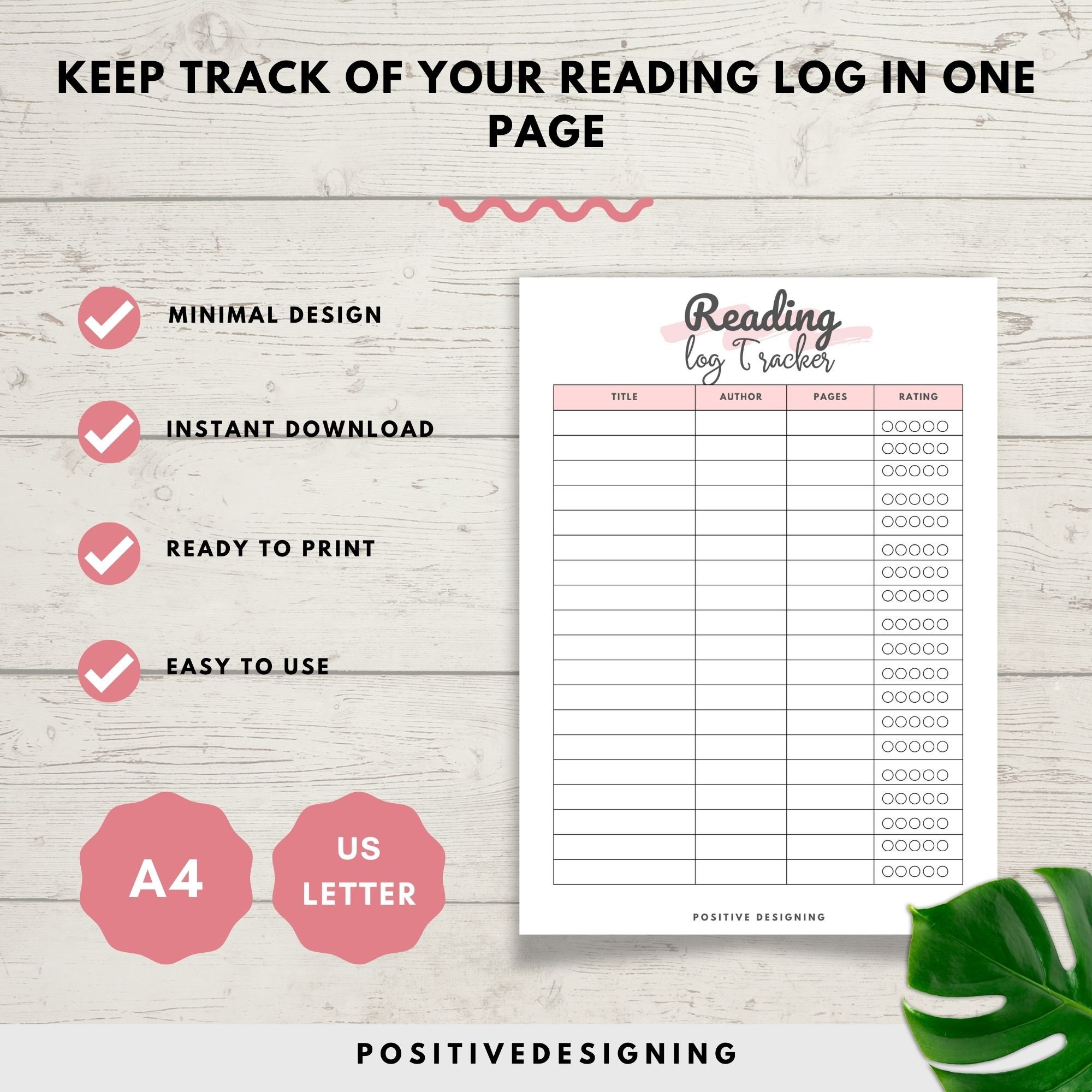 Reading Log Printable Reading Tracker Books to Read Books - Etsy