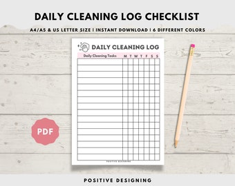 Cleaning Log, Cleaner, Cleaning Checklist, Deep Clean, Spring Clean ...