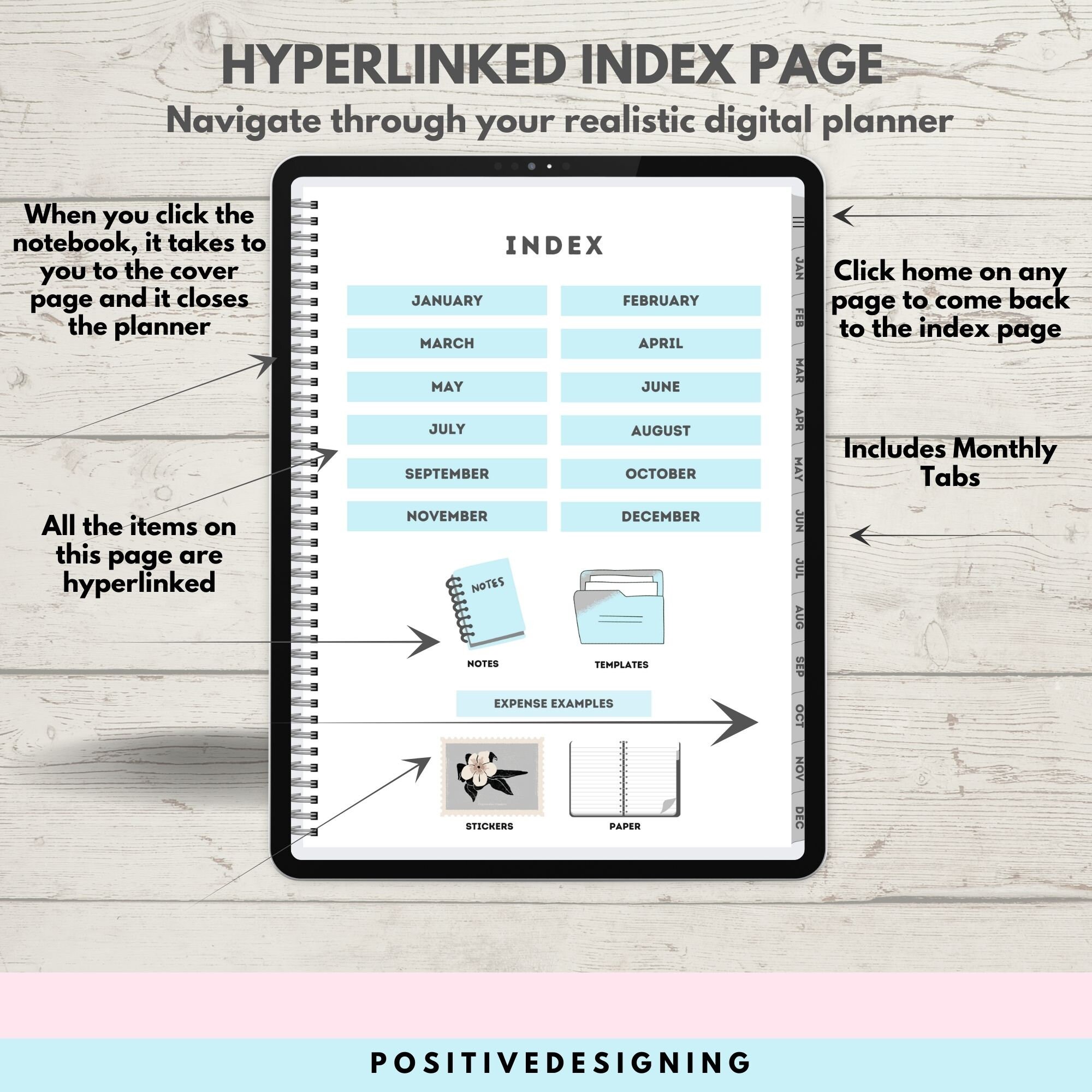 Money Planner - Digital Budget Planner - Savings Planner - Blue Budget ...