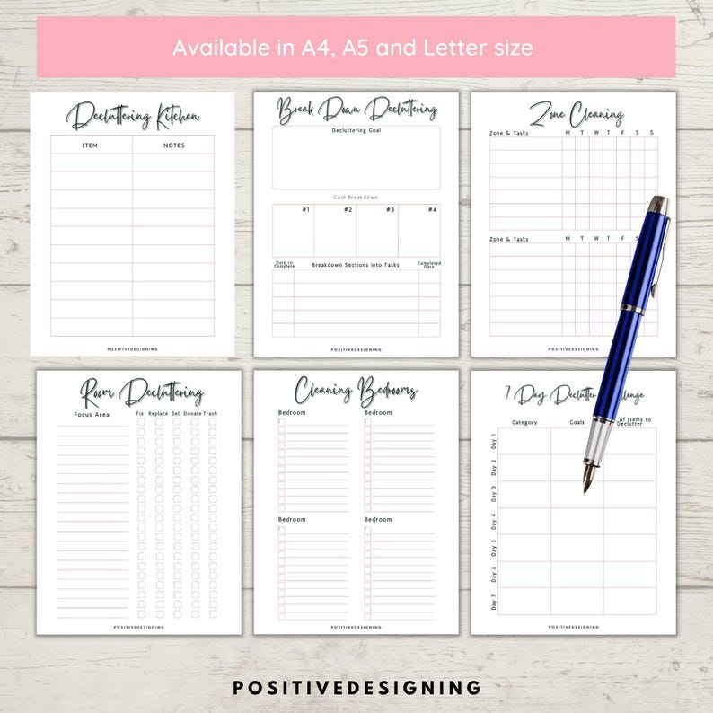 Declutter Challenge | Declutter Checklist | Declutter Planner ...