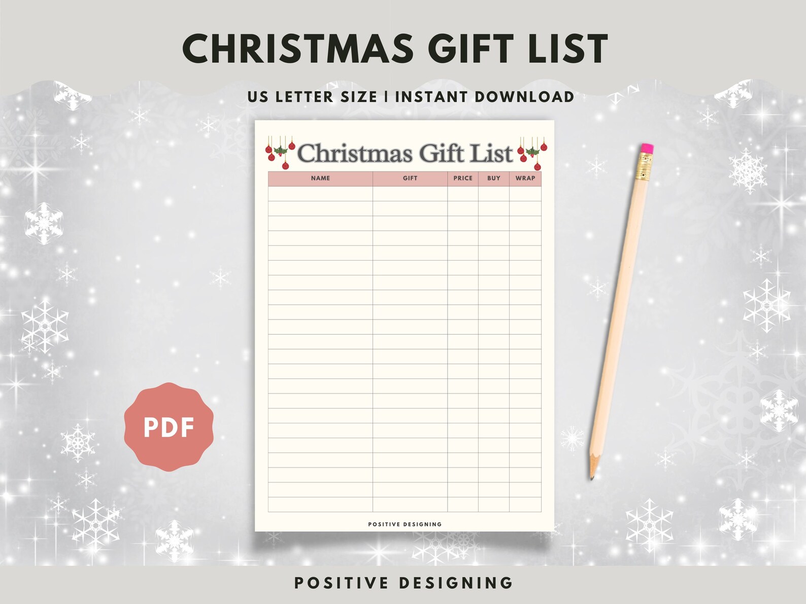 Christmas Gift List | Christmas Gift Idea | PDF | Printable Christmas ...