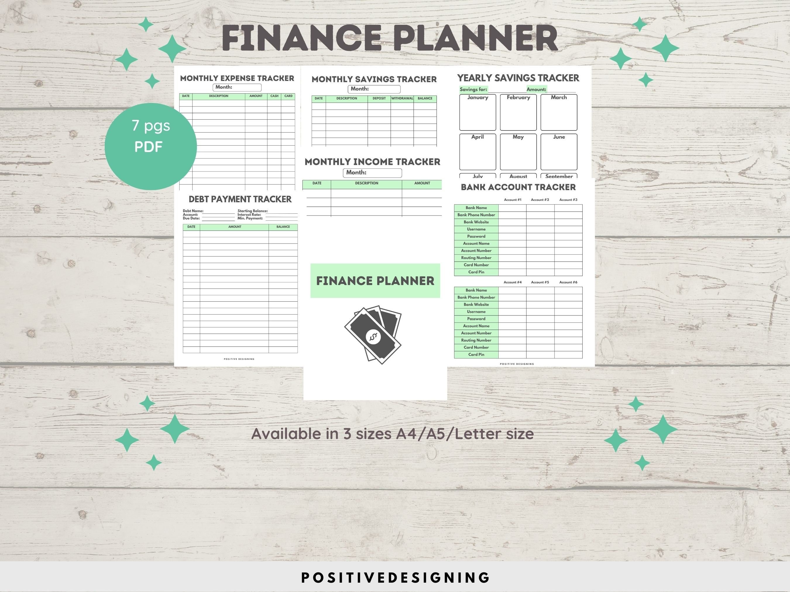 Finance Planner Bundle Budget Planner Templates Financial - Etsy