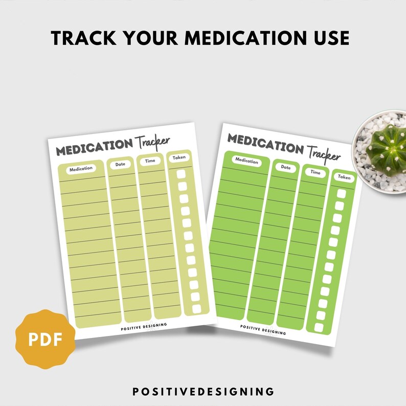 Daily Medication Tracker, Printable Medication Log, Daily Medication ...