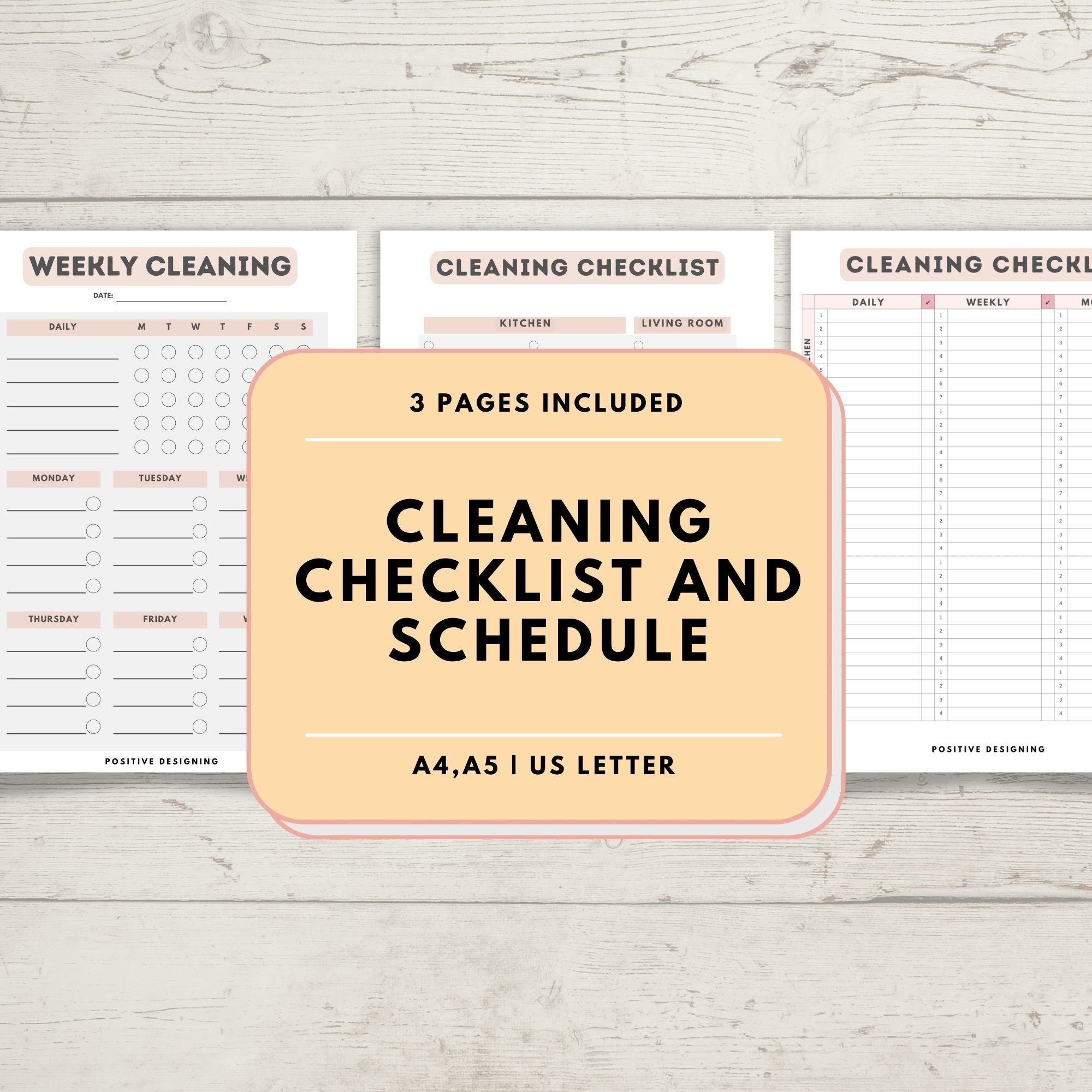 Cleaning Planner, Cleaning Checklist, Cleaning Schedule, Weekly House ...