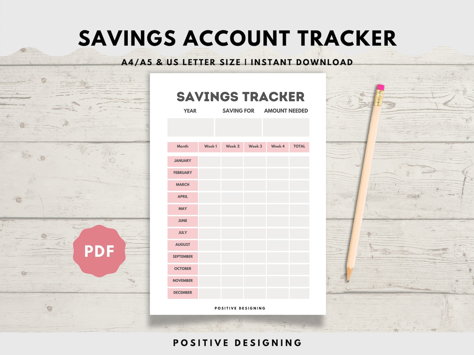 Savings Account Sheet Printable Personal Savings Tracker - Etsy