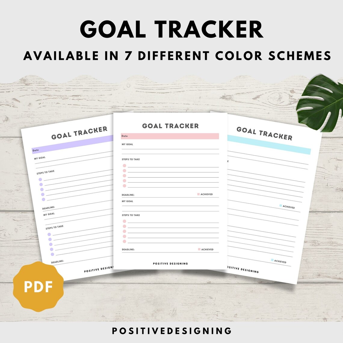 Goal Planner Printable Worksheet Goal Setting Template, Personal Goal ...