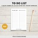 To Do List Printable Minimal, Simple Tasks List, Productivity Planner ...
