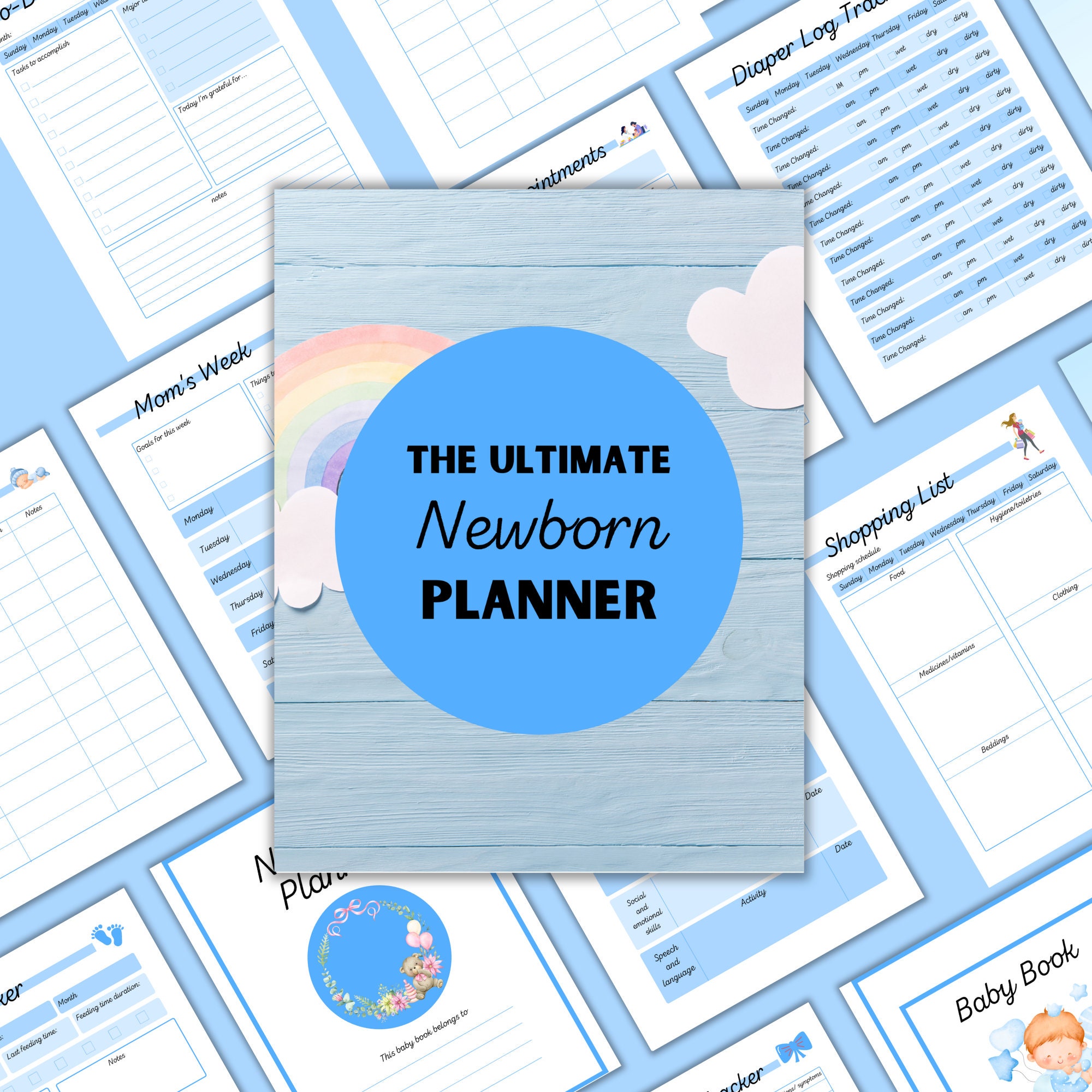 Baby Planner Printable Digital Download, Newborn Planner, New Mom ...